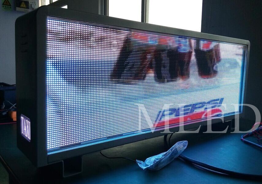Popular rgb Slim taxi top advertising light box 5mm Pixel Pitch